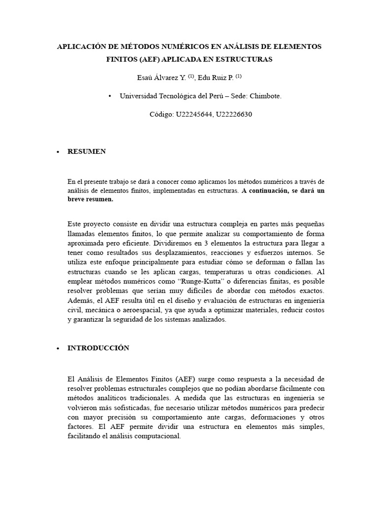 Proyecto Final - MÉTODOS NUMÉRICOS | PDF | Análisis numérico | Ecuaciones