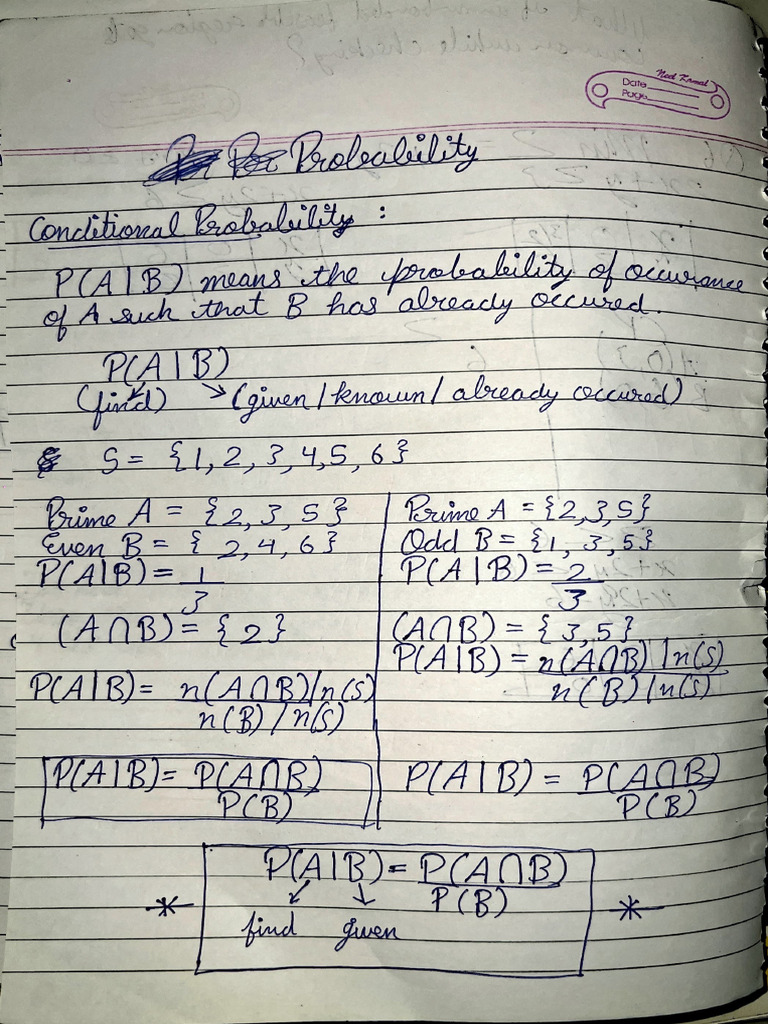 Probability Old Notes | PDF