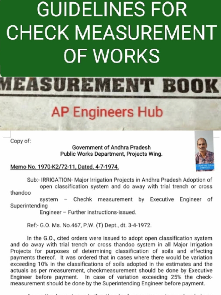 Guidelines For Check Measurement - AP Engineers Hub | PDF