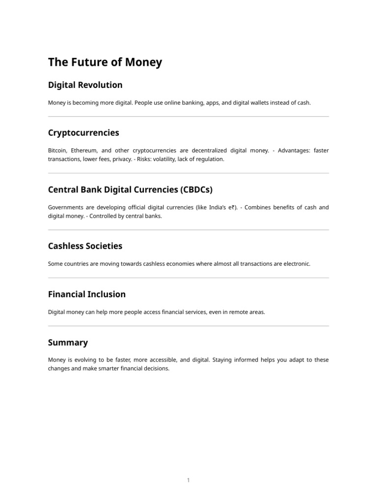 The Evolution of Digital Money | PDF
