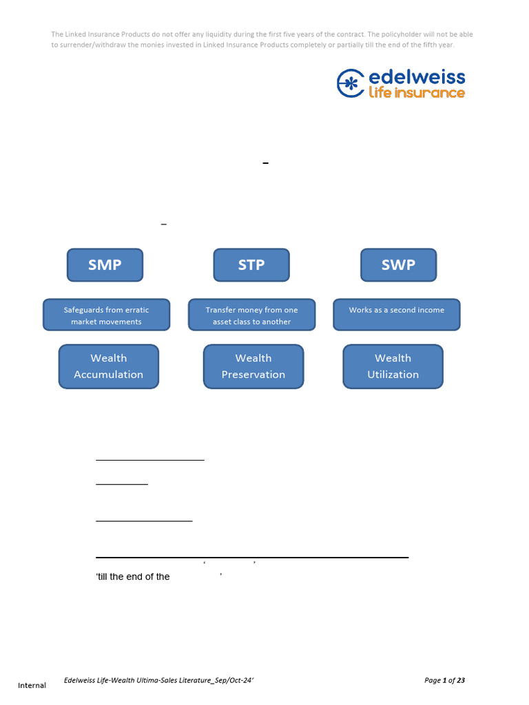 Edelweiss Life Wealth Ultima Overview | PDF | Insurance | Life Insurance