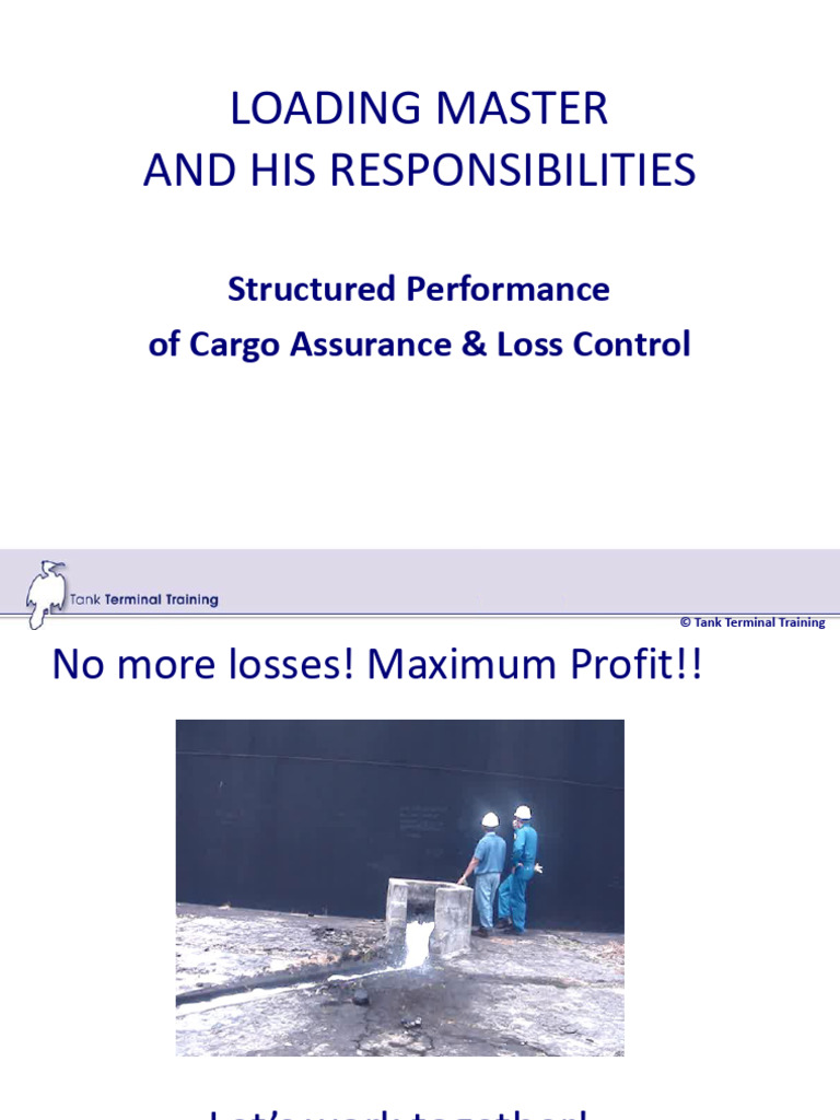 2023-08-25 Loading Master Loss Prevention | PDF | Oil Tanker