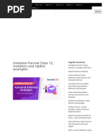 Class 12 - English - Writing Skill - Invitations and Replies - Format ...