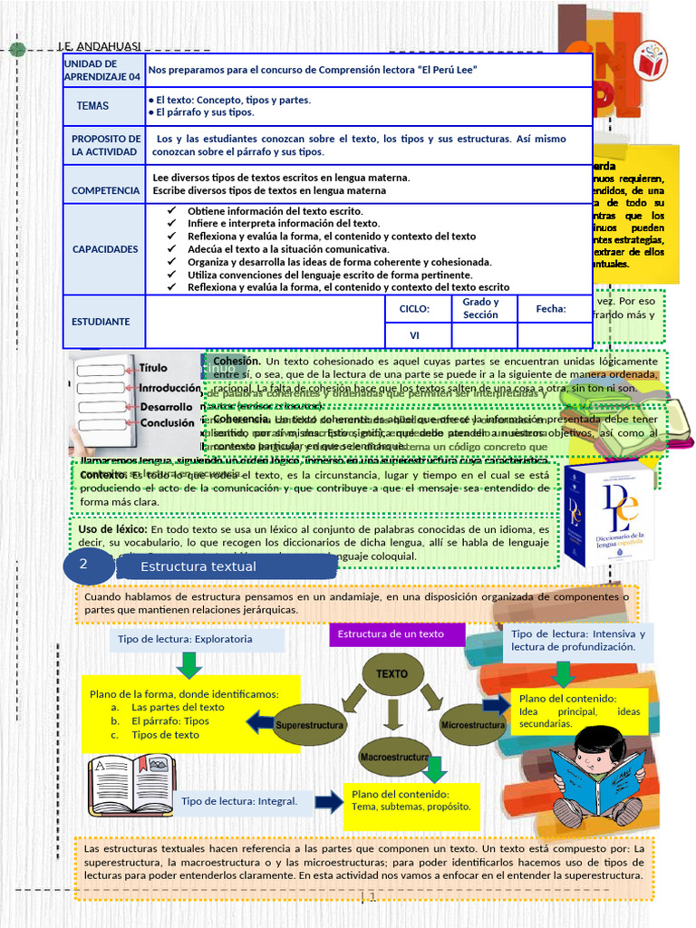 2º Sec. Comun. Ficha de Actv 01-2024 | PDF | Léxico | Comprensión lectora