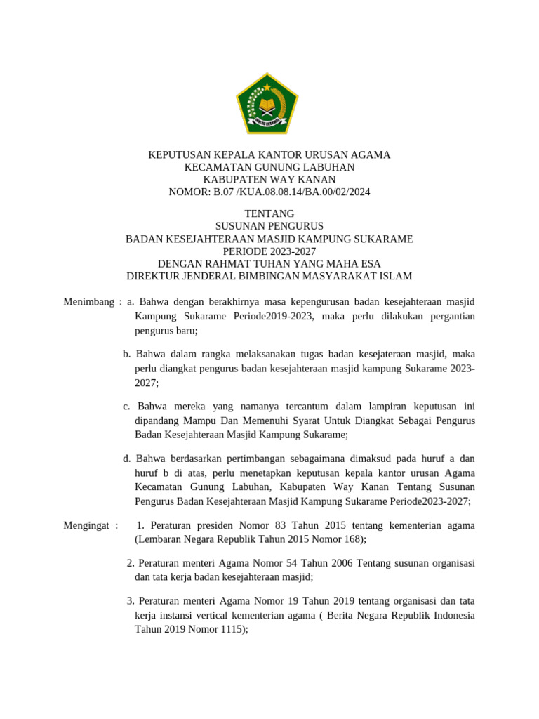 BKM Sukarame | PDF
