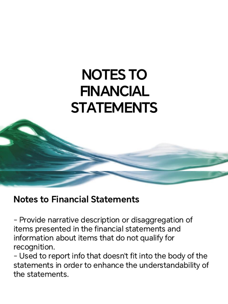 Key Insights on Financial Statement Notes | PDF | Financial Accounting ...