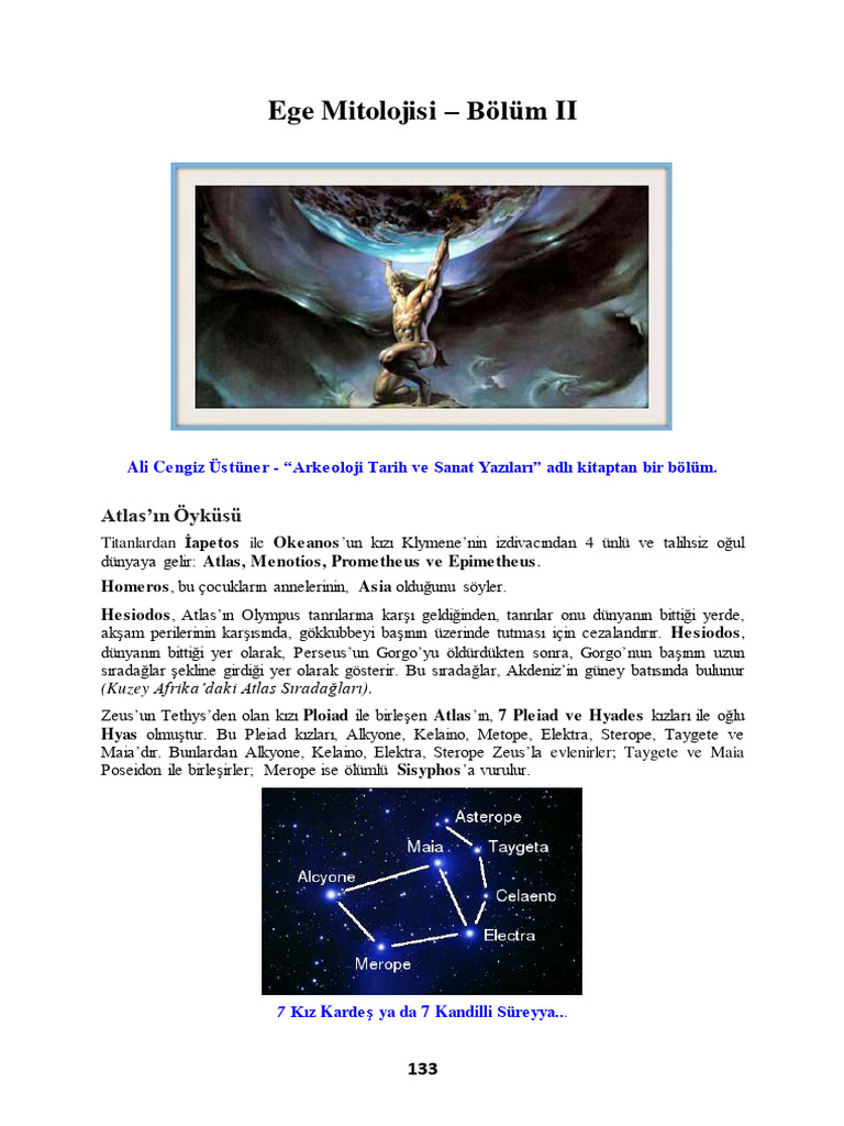 Ege Mitolojisi Bolum II | PDF