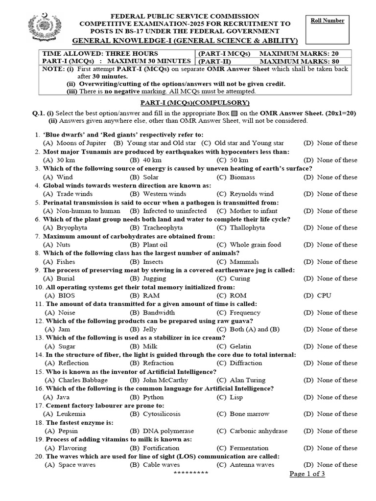 Competitive Exam 2025: General Knowledge | PDF | Foods | Pollution