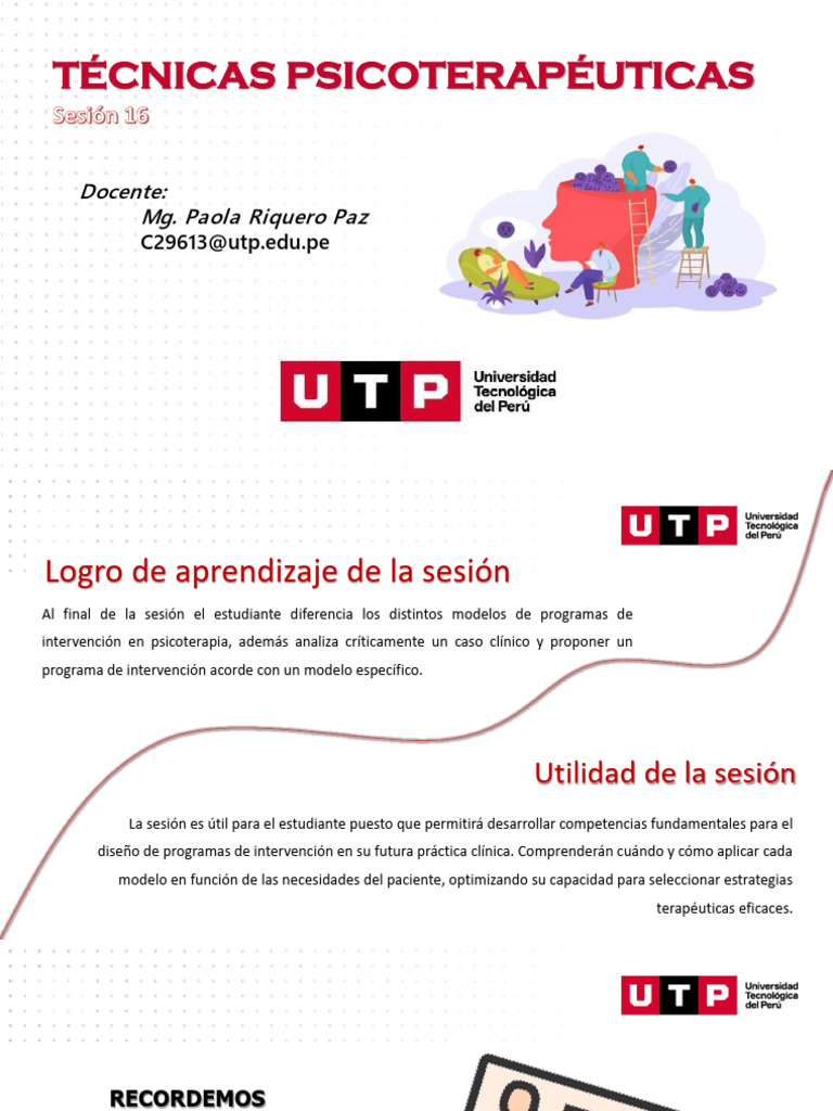 S16 - s01 - Modelos de Programas de Intervención | PDF | Terapia de conducta cognitiva ...