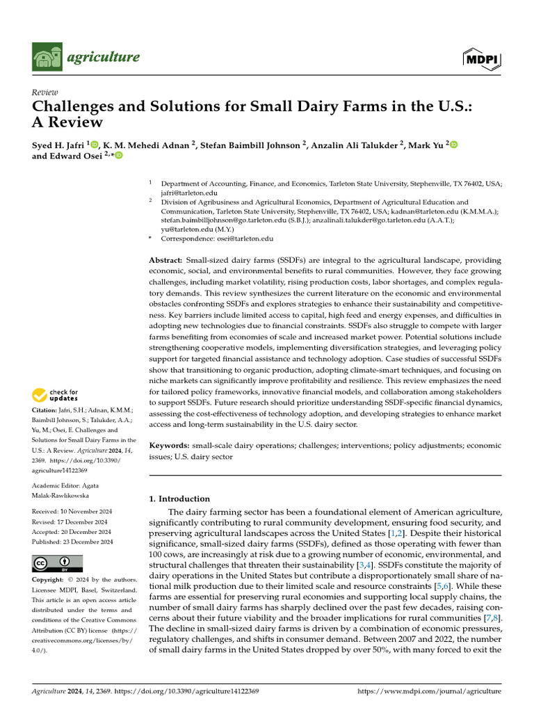 Agriculture 14 02369 | PDF | Smallholding | Farms