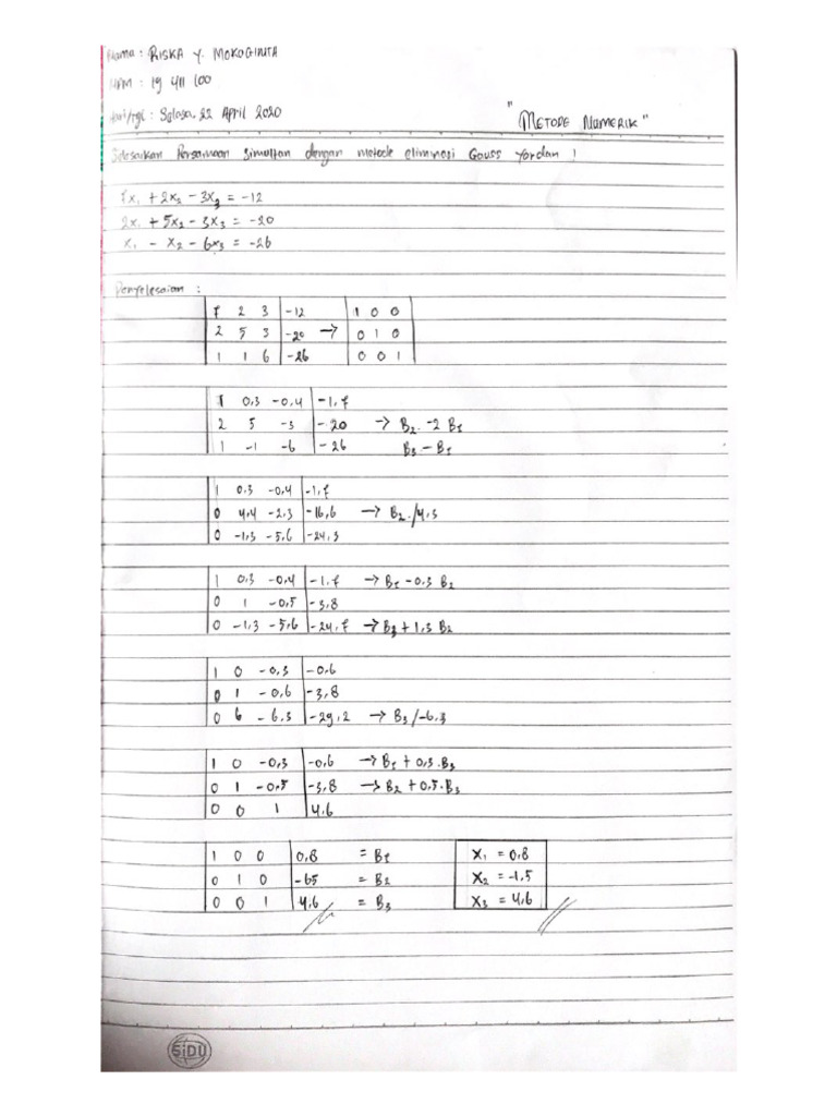 Tugas Metode Numerik | PDF