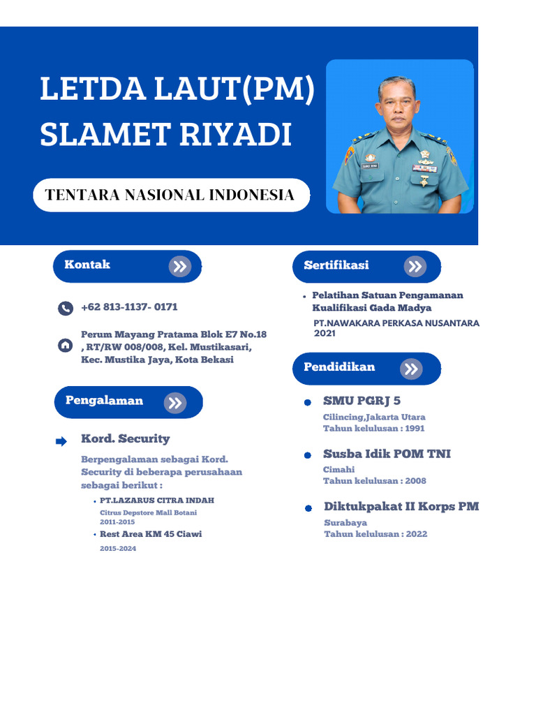 Profil Letda Laut Slamet Riyadi TNI | PDF