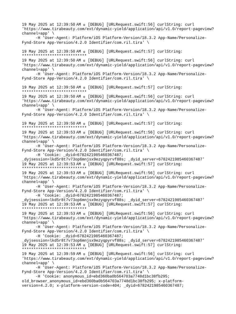 Tira Beauty API Pageview Report | PDF | I Phone | Software