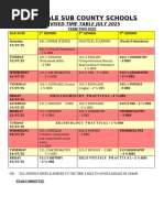 End of Term 1 2025 Invigilation Time-Table | PDF