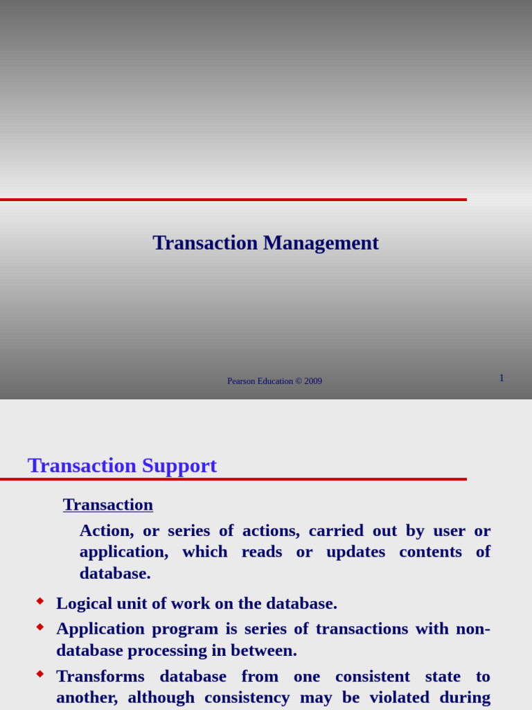 Ch22 PPT Transaction | PDF | Database Transaction | Databases