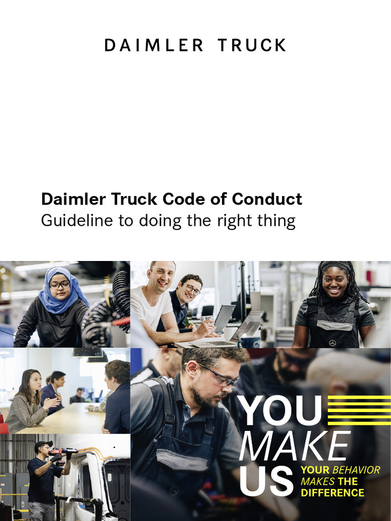 Daimler Truck Code of Conduct Guidelines | PDF | Taxes | Safety