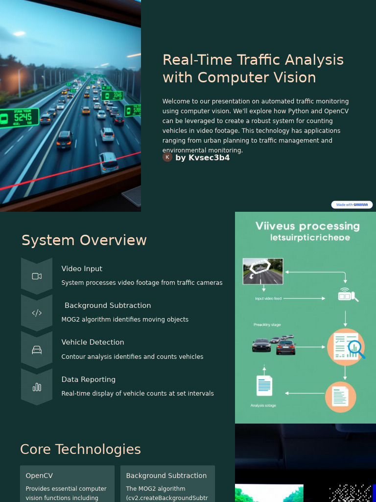 Real Time Traffic Analysis With Computer Vision | PDF | Computer Vision | Computing