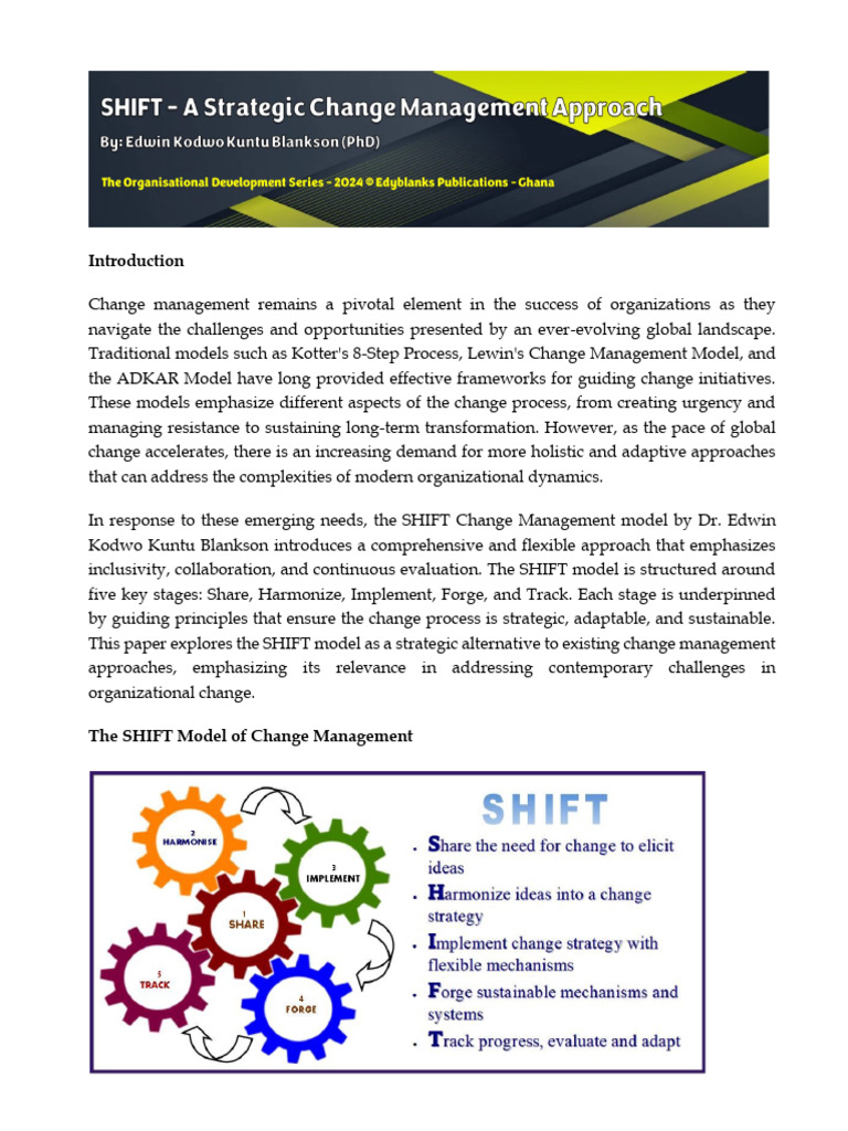 SHIFT: A Strategic Change Management Approach | PDF | Change Management ...