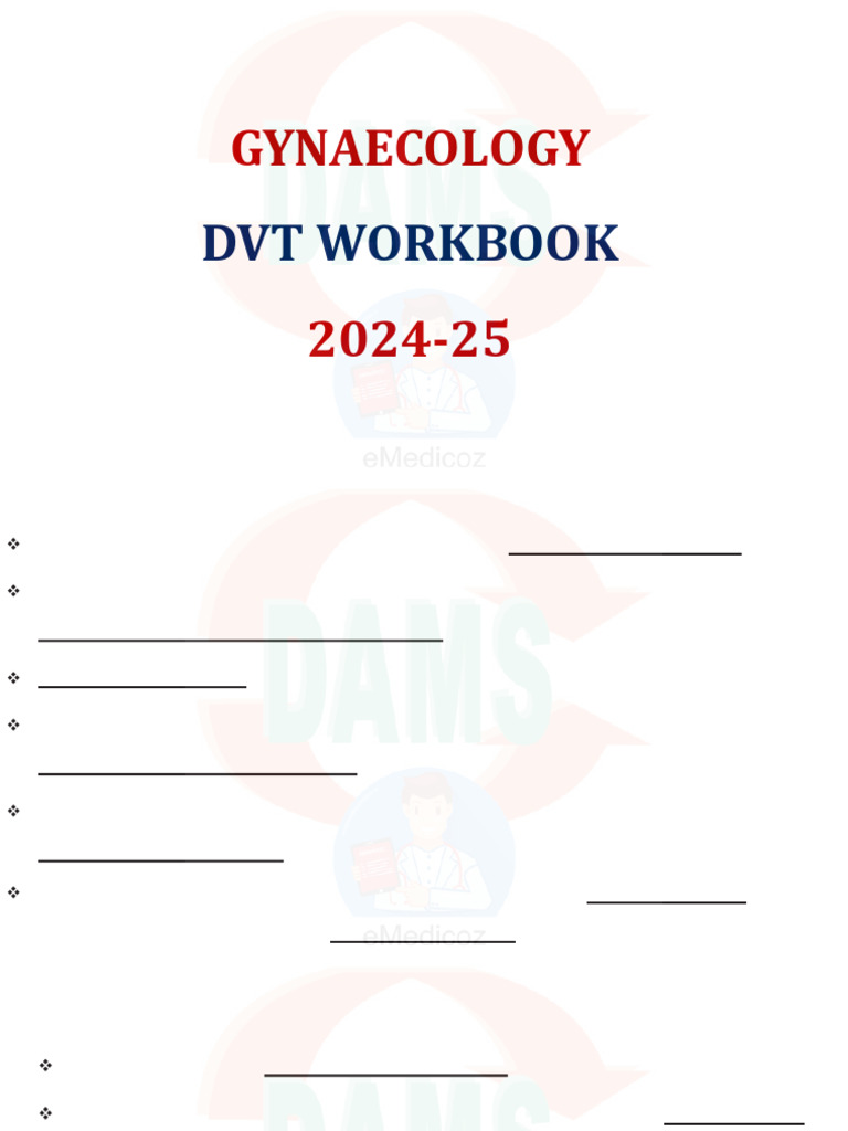 Gynaecology by DR Deepti 2025 DVT @Dvt2025 | PDF | Uterus | Ovarian Cancer