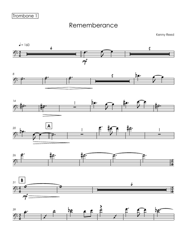 Trombone 1 Sheet Music Arrangement | PDF