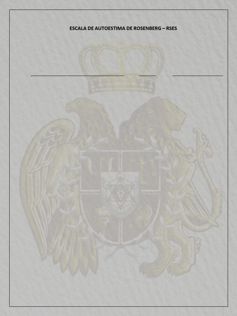 Test de Autoestima de Rosenberg RSES | PDF | Autoestima | Sicología
