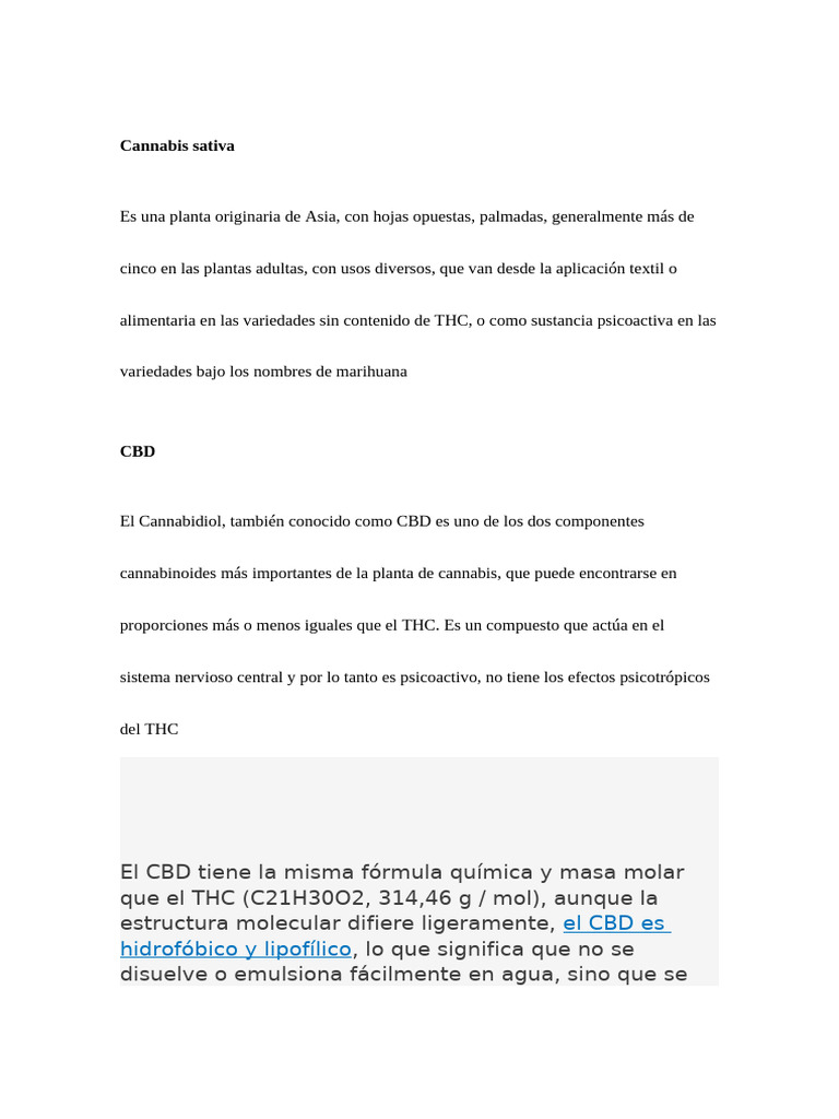Cannabis Sativa | PDF