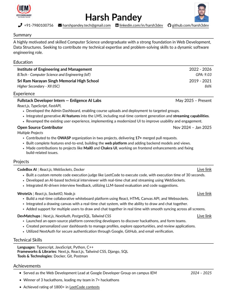 Harsh Pandey 12022002019056 | PDF | Web Development | World Wide Web