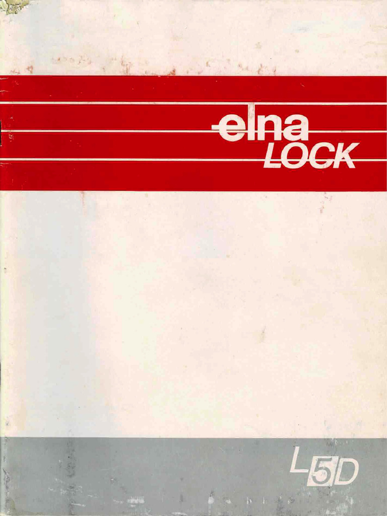 Elna Lock L5D Operation Manual | PDF