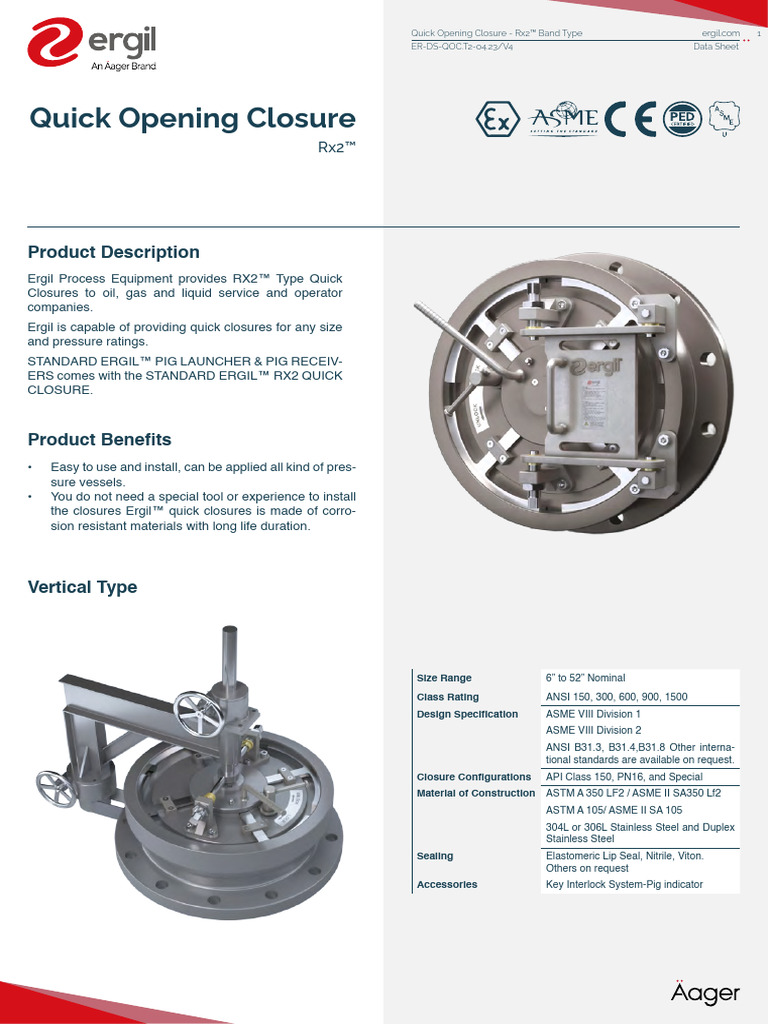 Quick Opening Closure Rx2 | PDF