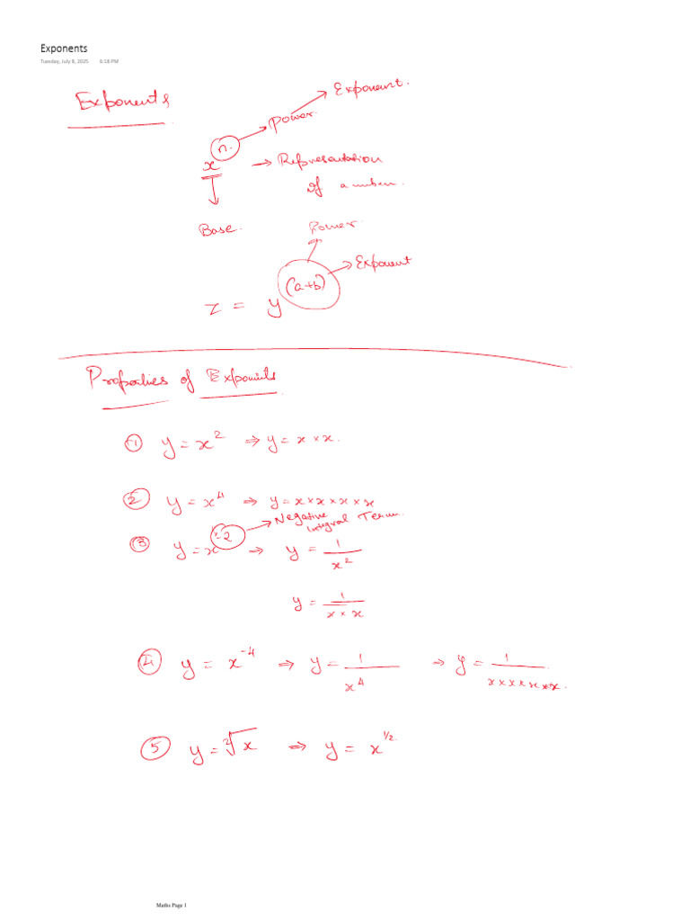 Understanding Exponents in Mathematics | PDF
