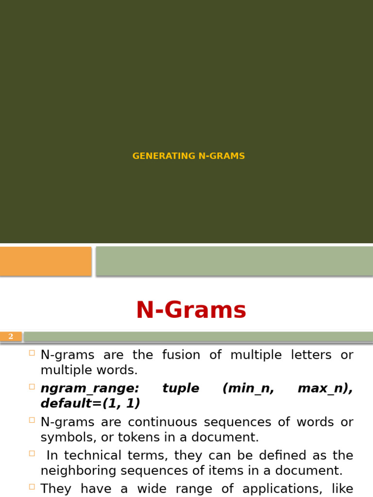 Generating N Grams | PDF