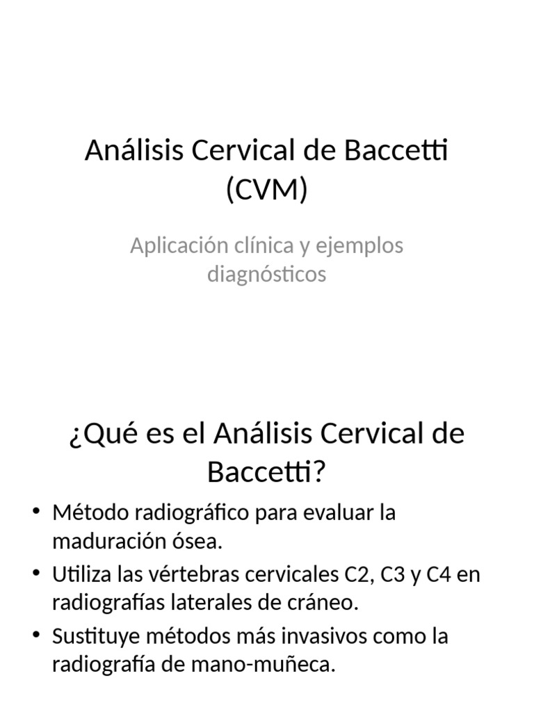 Analisis Cervical Baccetti | PDF