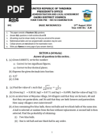 Basic Mathematics f4 Mock, 2025 | PDF