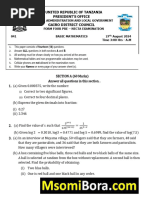 Basic Mathematics f4 Mock, 2025 | PDF