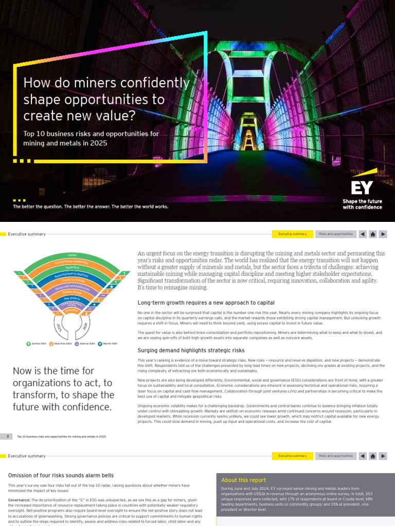Top 10 Mining Risks and Opportunities 2025 | PDF | Mining | Ore