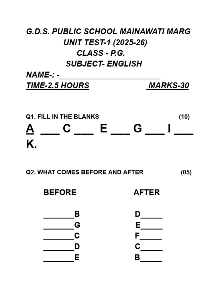 English Class Pg-1 | PDF