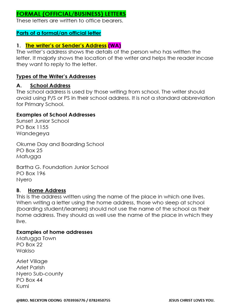 Formal Letter Writing Guide | PDF | Human Communication | Linguistics