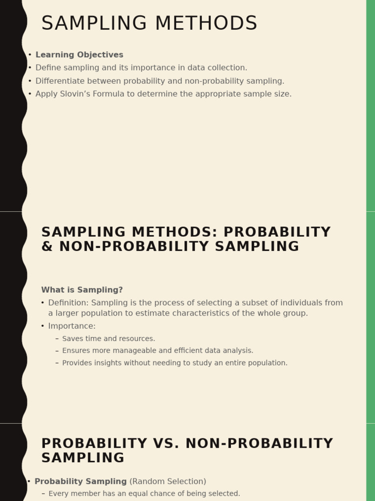 Sampling Methods | PDF | Sampling (Statistics) | Sample Size Determination