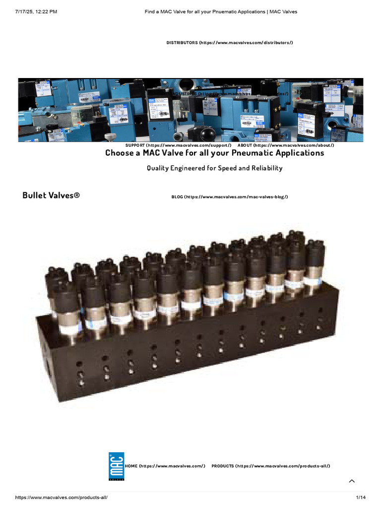 Find A MAC Valve For All Your Pnuematic Applications - MAC Valves | PDF ...