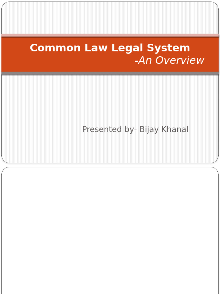 Common Law Legal System | PDF | Common Law | Precedent