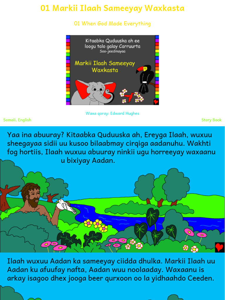 01 Markii Ilaah Sameeyay Waxkasta | PDF | Religious Belief And Doctrine