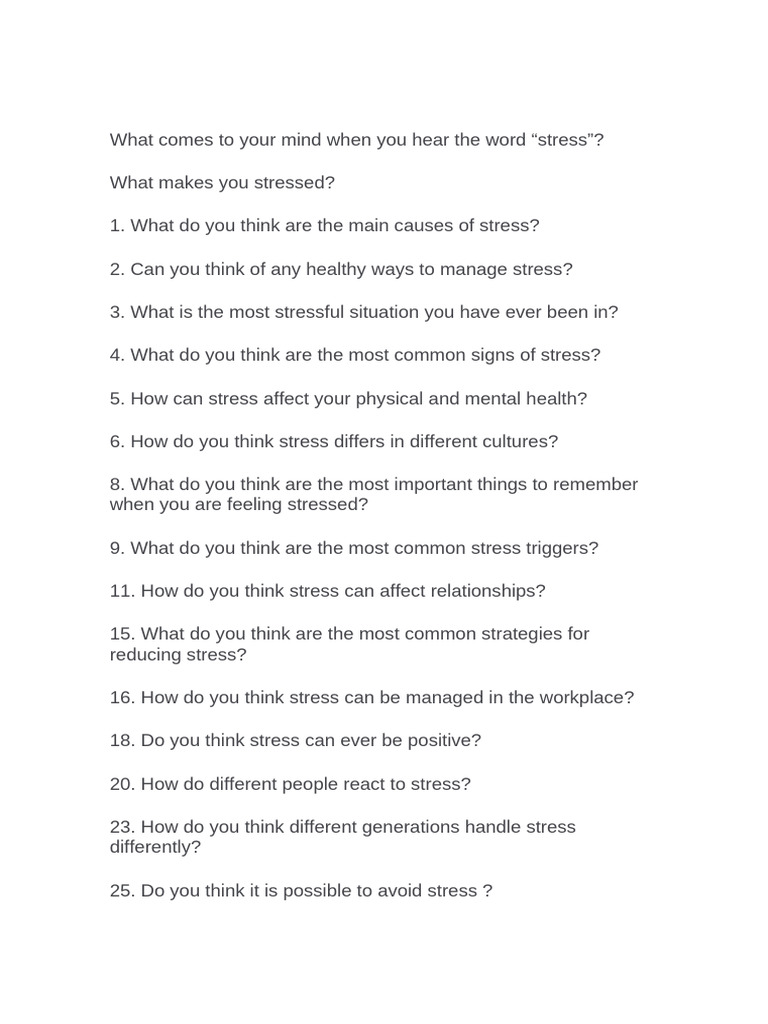 Managing Stress: Key Insights and Strategies | PDF