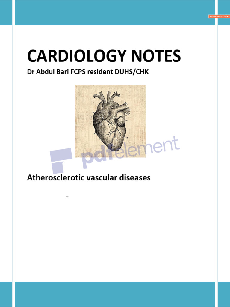 Cardiology Notes Complete | PDF | Coronary Artery Disease ...