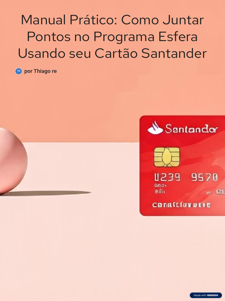 Acumule Pontos no Programa Esfera Santander | PDF | Programa de ...