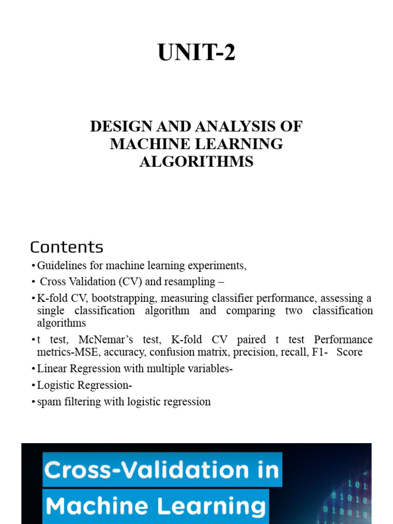 Machine Learning Algorithm Evaluation Techniques | PDF | P Value ...