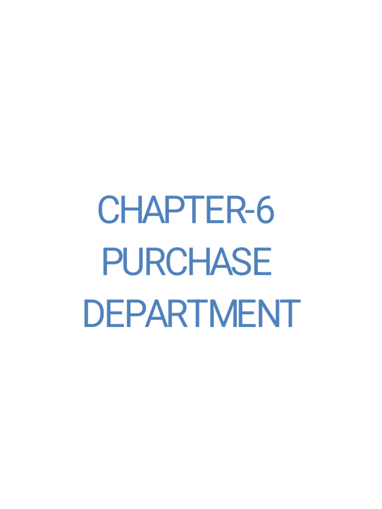 Purchase Department Procedures Explained | PDF | Procurement | Business