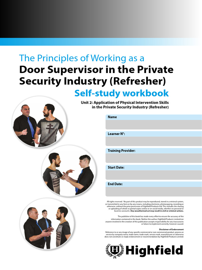 Doors Refresher Workbook - Unit 2 COMPLETED | PDF | Risk | Psychosis
