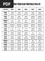 Grade 6 Study Timetable 2025 | PDF