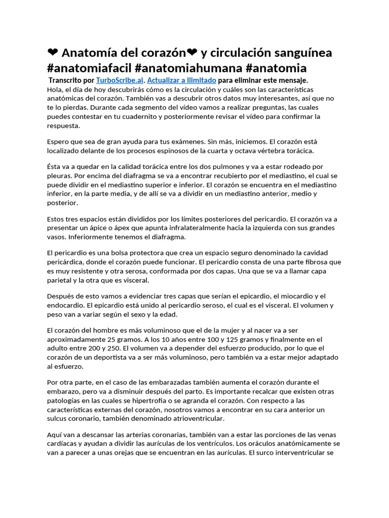 Anatomía Del Corazón y Circulación Sanguínea #Anatomiafacil # ...