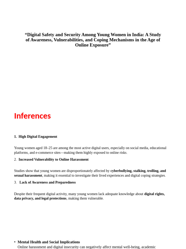 Digital Safety and Security Among Young Women .New | PDF ...